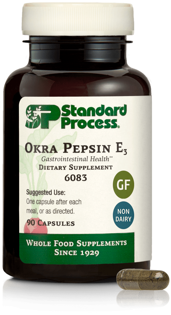 Okra Pepsin E3, 90 Capsules – Heart Healthy Homes