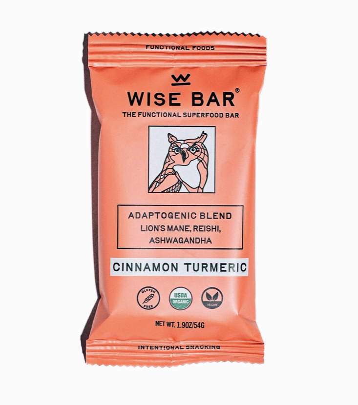 Wise Bar (Cinnamon Turmeric) Adaptogen Mushroom Nutrition Bar – Heart ...