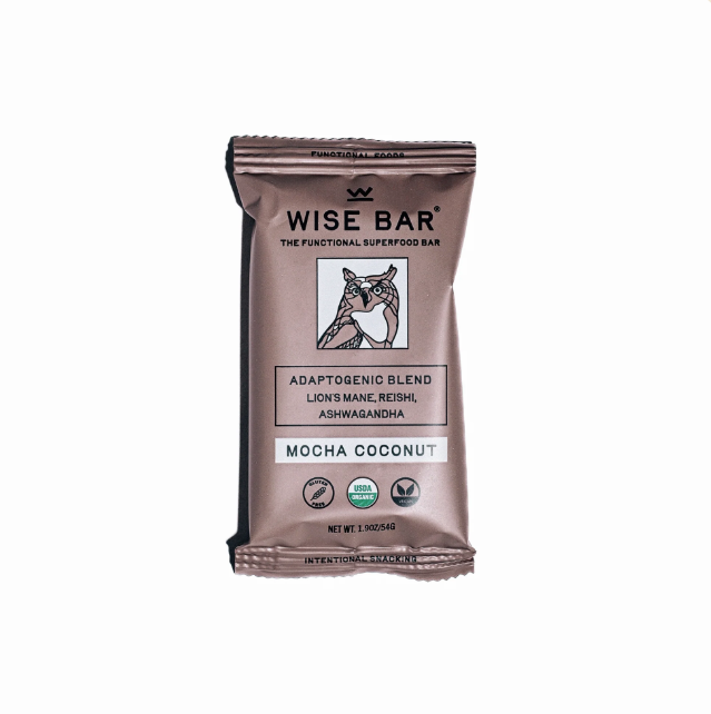 Wise Bar (Mocha Coconut) Adaptogen Mushroom Nutrition Bar – Heart ...